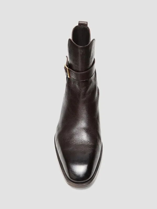 TOM FORD Hainaut Supple Grain Buckle Ankle Boots