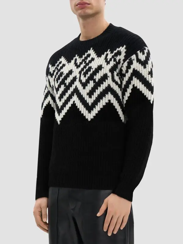 Helmut Lang Fair Isle-inspired Crewneck Sweater