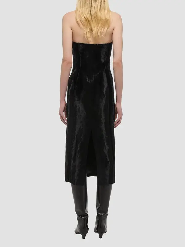 Helmut Lang Pony Faux-fur Midi-dress
