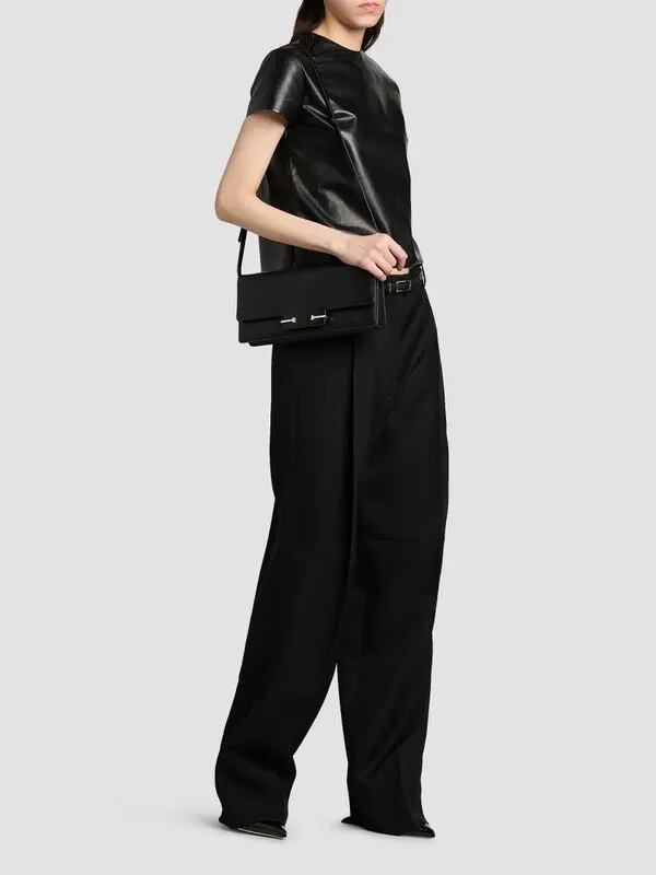 TOM FORD East West Supple Grain Leather Shoulder Bag