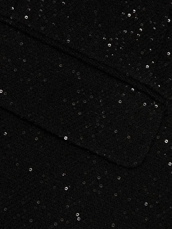 TOM FORD Sequined Wool-blend Crepe Single-breasted Jacket