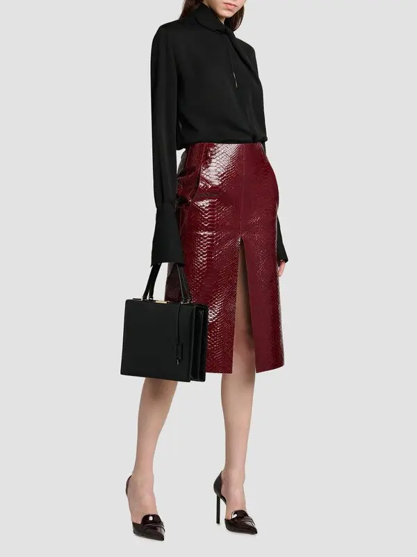 TOM FORD Silk-georgette Tieneck Blouse