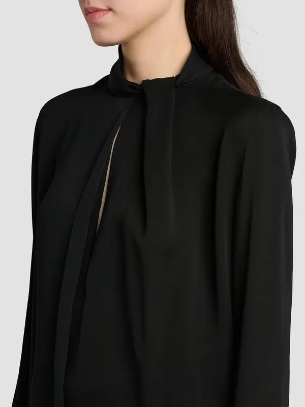TOM FORD Silk-georgette Tieneck Blouse