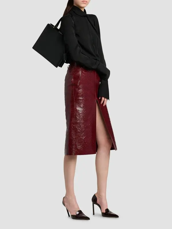 TOM FORD Supple Grain Leather Top Handle Bag