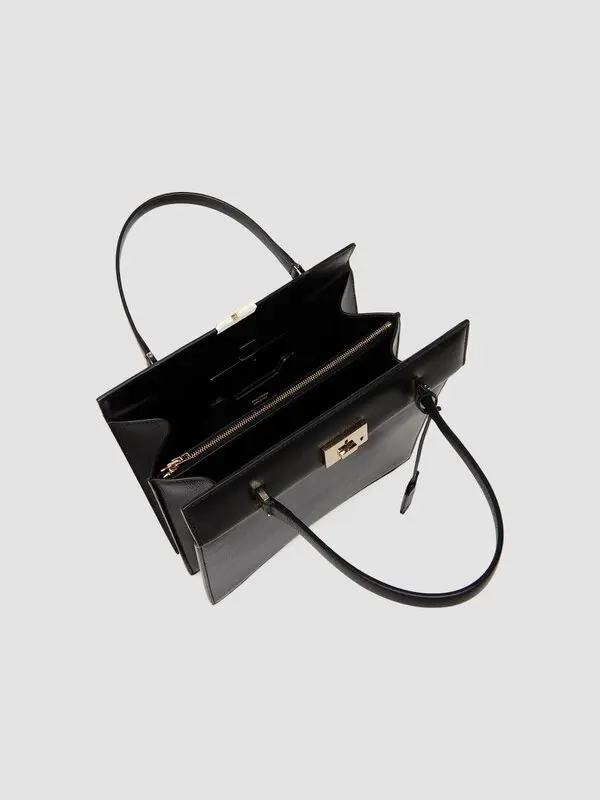 TOM FORD Supple Grain Leather Top Handle Bag