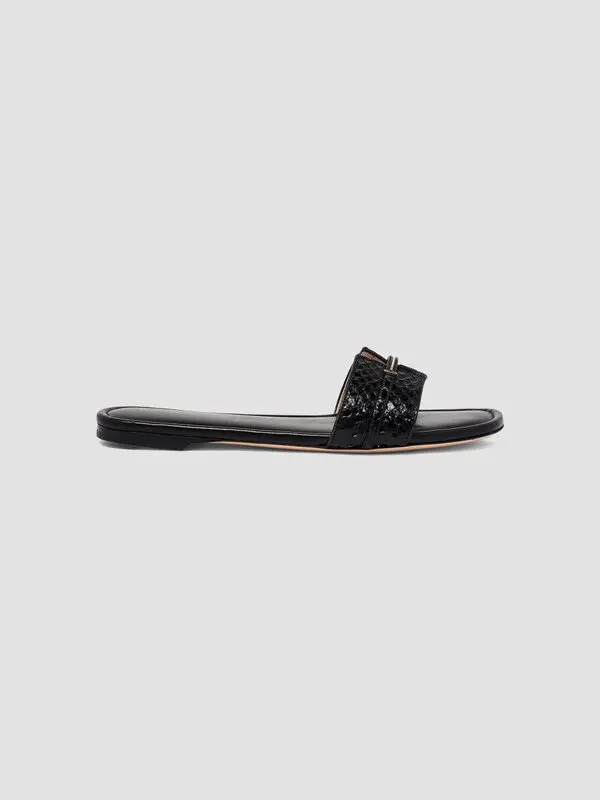 TOM FORD Snake-embossed Leather Flat Sandals