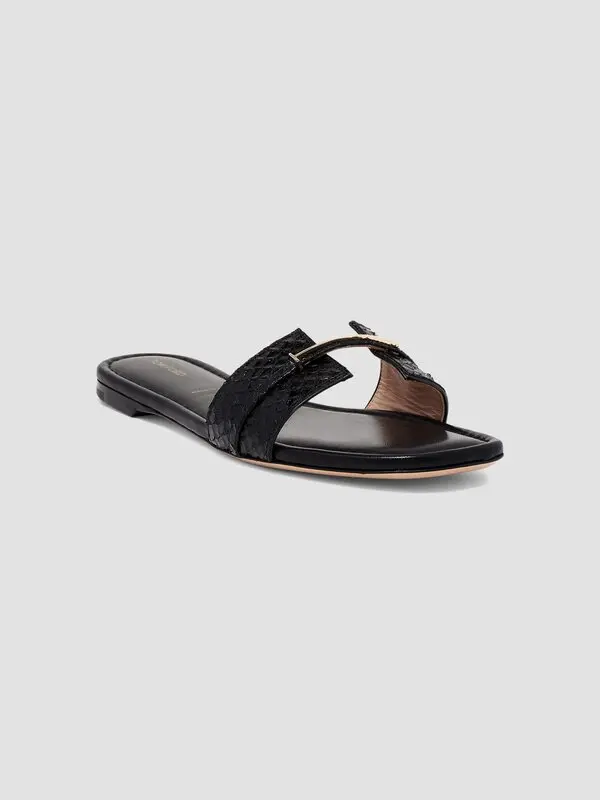 TOM FORD Snake-embossed Leather Flat Sandals