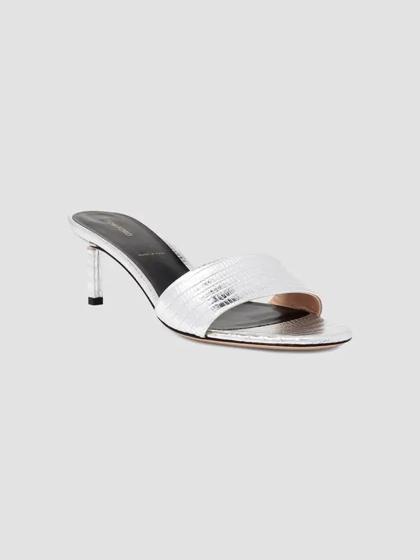 TOM FORD 55mm Croc-embossed Leather Kitten-heel Mules