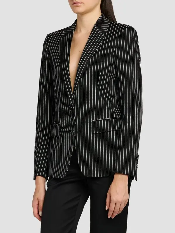 TOM FORD Striped Wool-blend Jacket