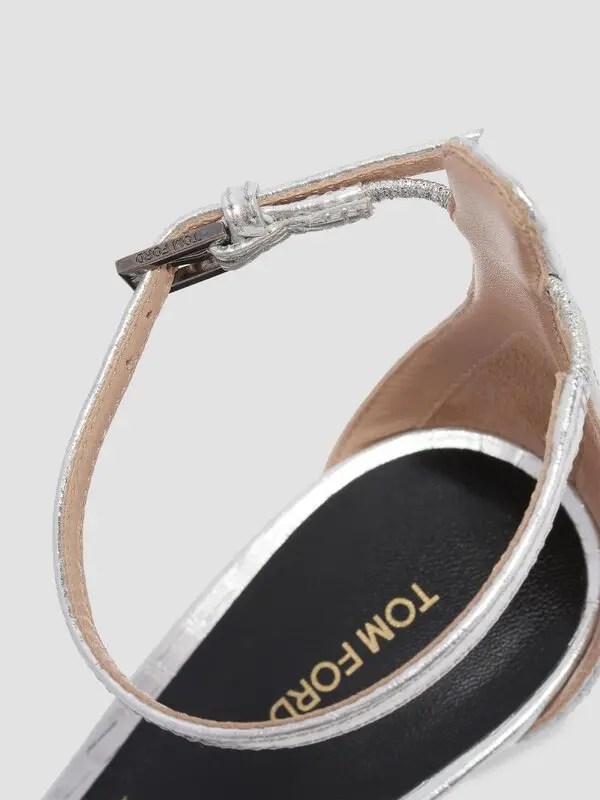 TOM FORD 105mm Snake-embossed Leather Sandals