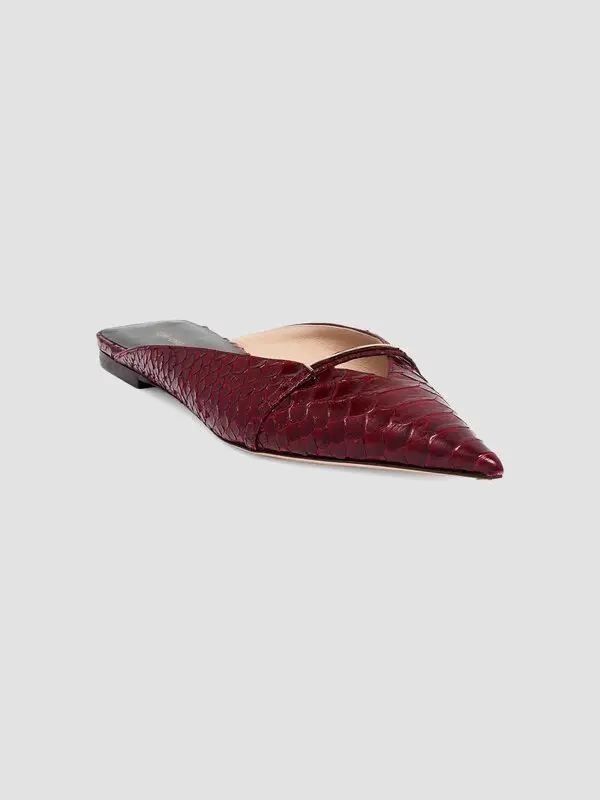 TOM FORD Python-embossed Leather Mules