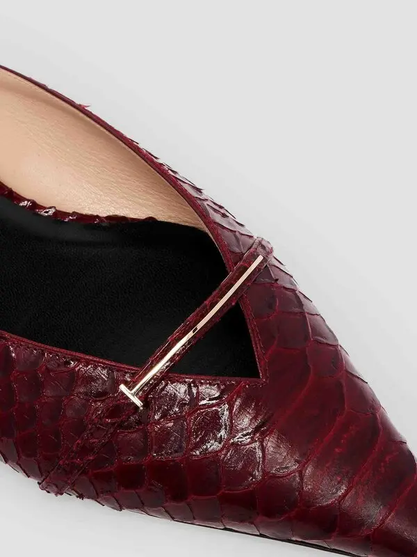 TOM FORD Python-embossed Leather Mules