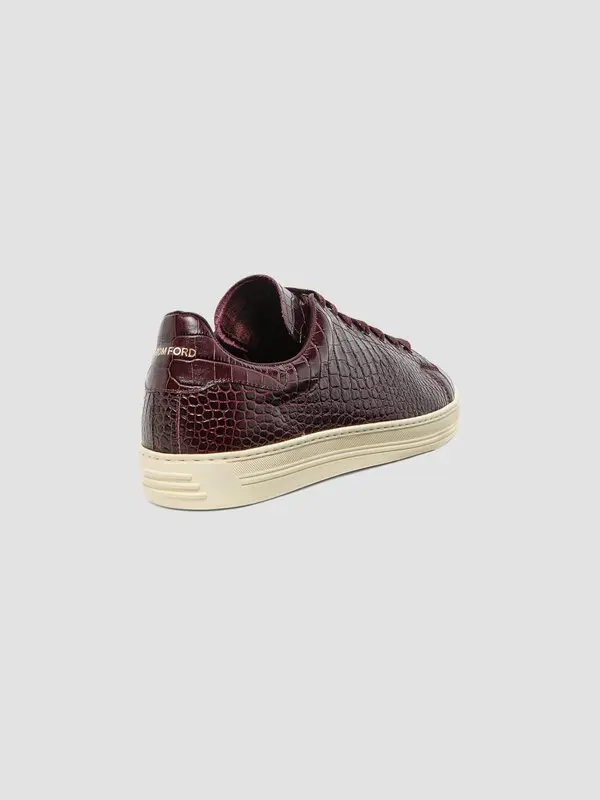 TOM FORD Warwick Alligator-embossed Leather Low-top Sneakers