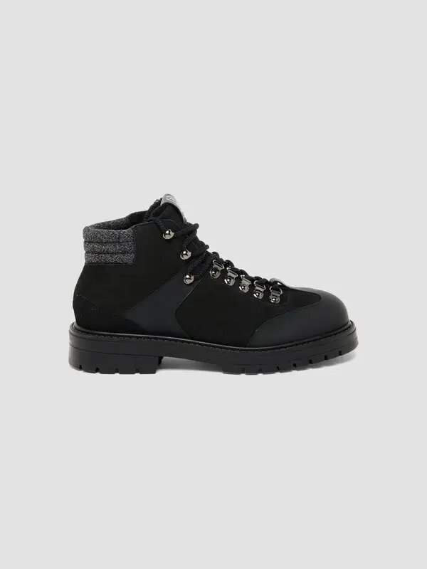 POLLINI Leather Ankle Boots - Black