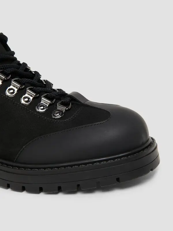 POLLINI Leather Ankle Boots - Black