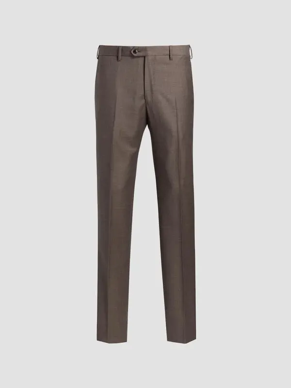 Giorgio Armani Crease-front Virgin Wool Trousers - Iron