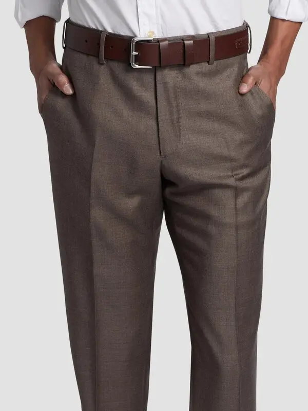Giorgio Armani Crease-front Virgin Wool Trousers - Iron