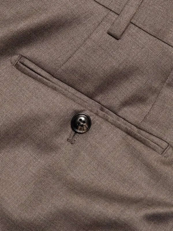 Giorgio Armani Crease-front Virgin Wool Trousers - Iron