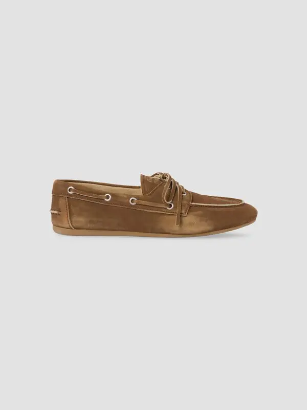 Miu Miu Faded Unlined Suede Loafers - Brown