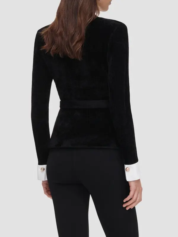SELF-PORTRAIT Chenille Knit Top