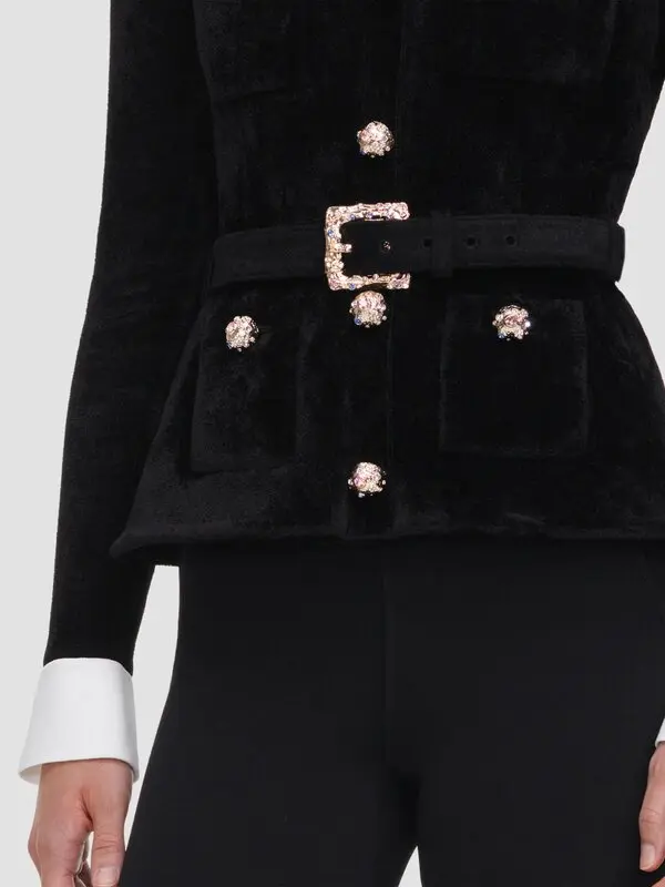 SELF-PORTRAIT Chenille Knit Top