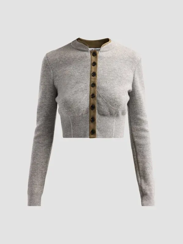 SELF-PORTRAIT Contrast Placket Cardigan