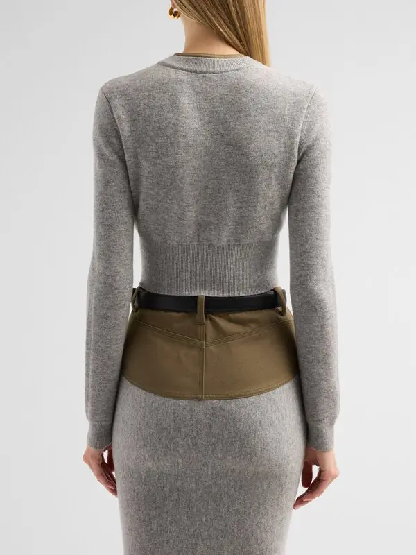 SELF-PORTRAIT Contrast Placket Cardigan
