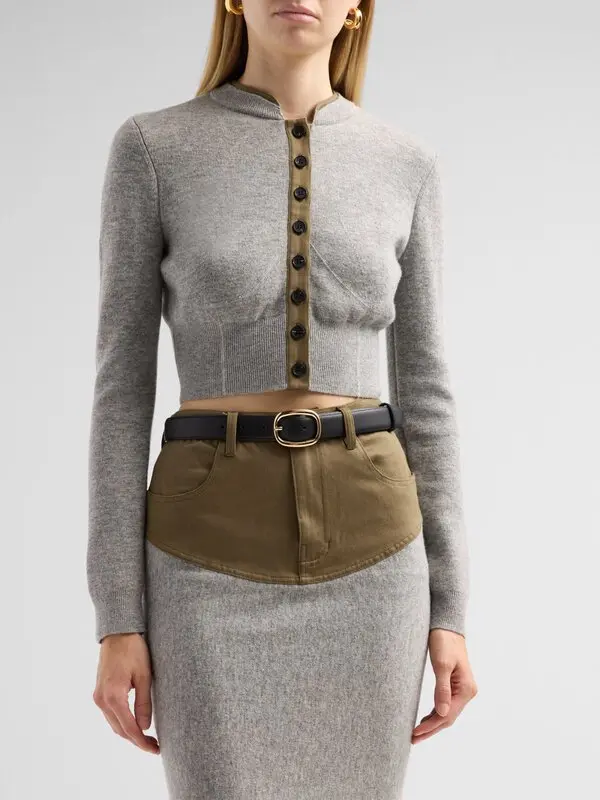 SELF-PORTRAIT Contrast Placket Cardigan