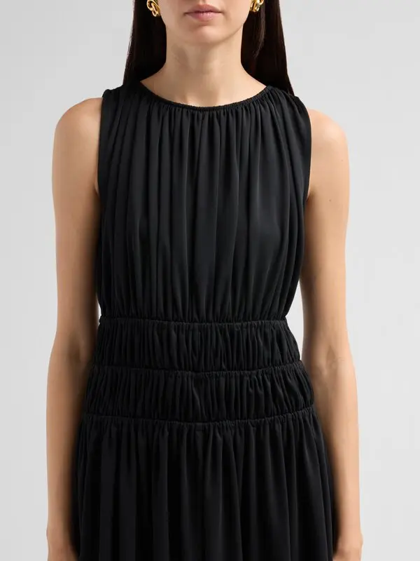Vince Sleeveless Smock Tiered Dress