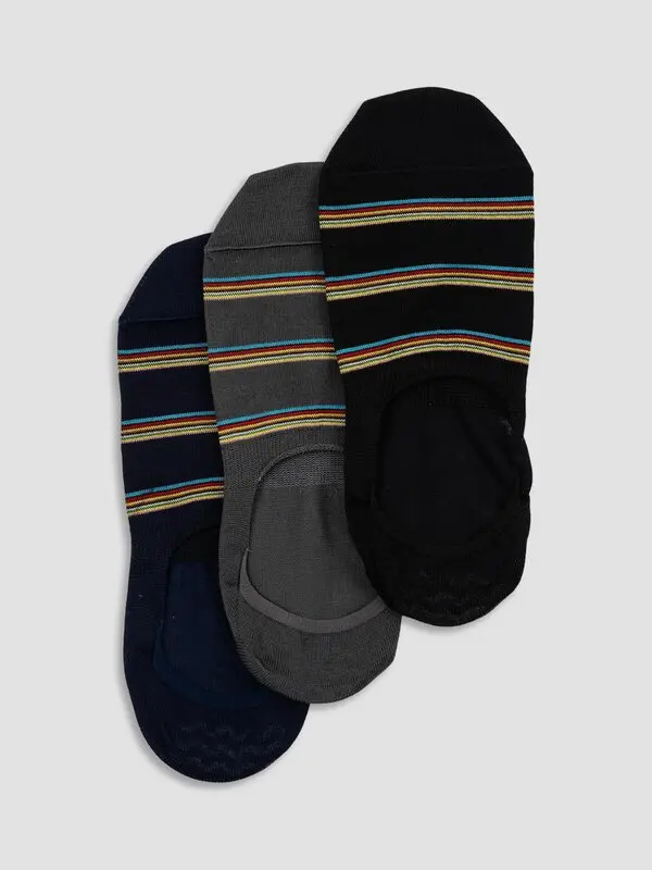Paul Smith 3-pack Striped No Show Socks Set