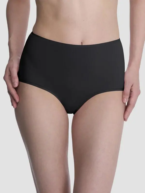 Natori Bliss Bare Cotton High Waist Brief - Black