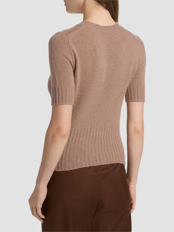 Vince Wool-cashmere Short-sleeve Sweater
