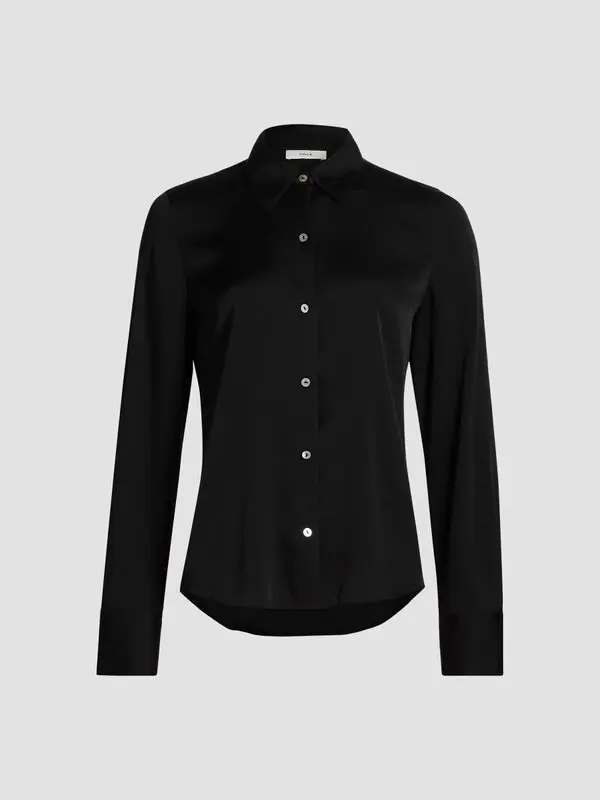 Vince Slim-fit Classic Shirt - Black