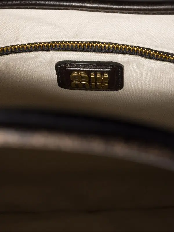 Miu Miu Ivy Leather Shoulder Bag - Brown