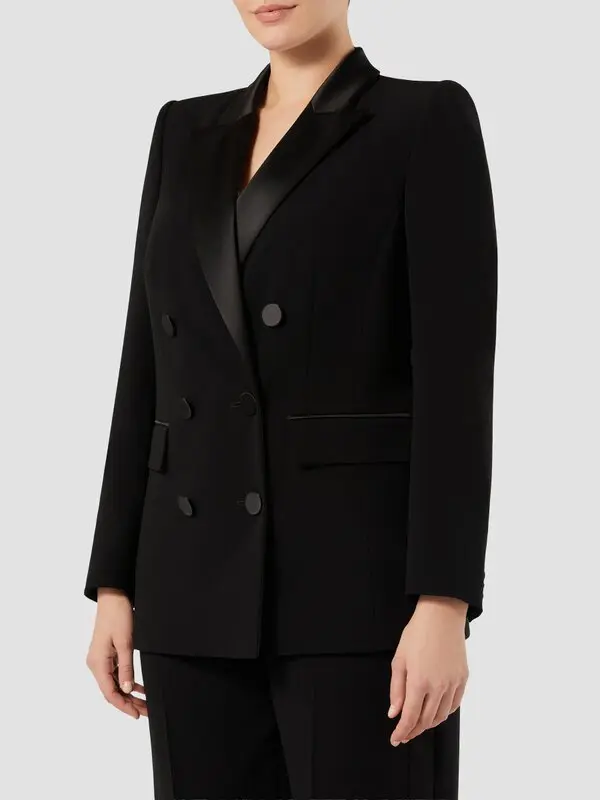 Marina Rinaldi Satin Detail Cady Blazer Jacket