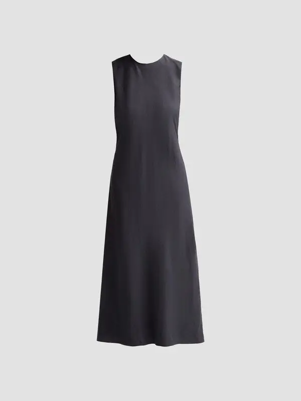 Vince Bias-cut Linen-blend Midi Dress