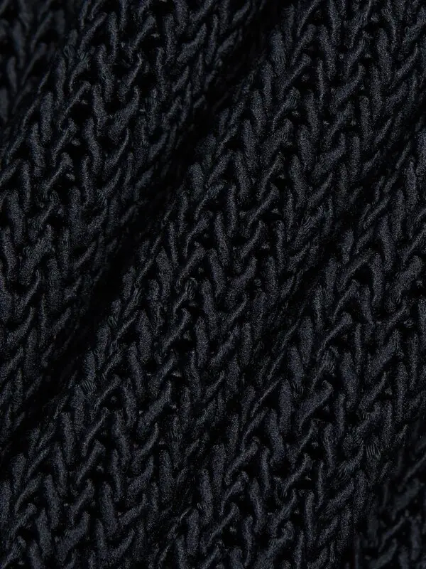 Vince Coated Cotton Polo Sweater - Ink