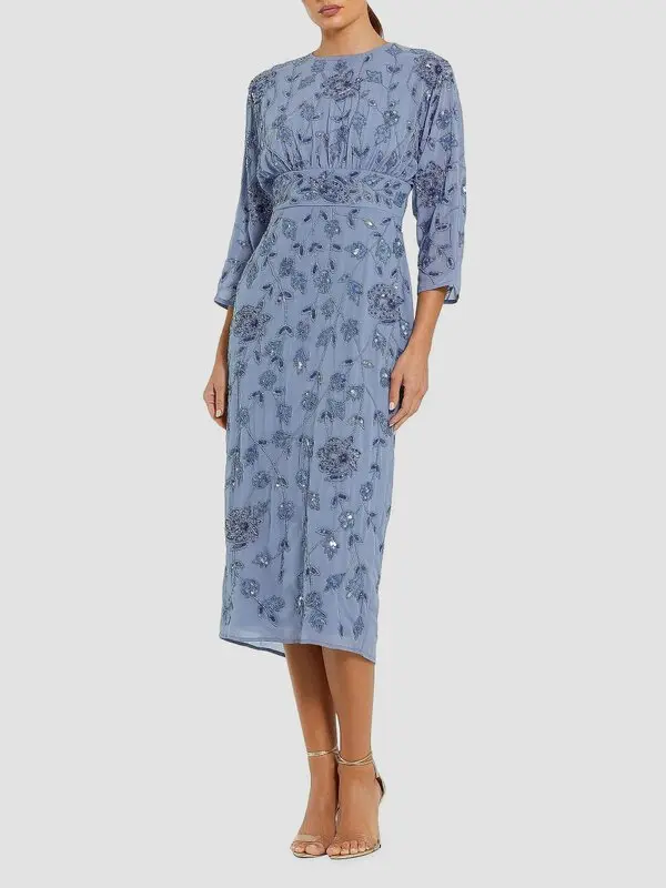 Mac Duggal Cocktail Georgette Midi-dress - Twilight
