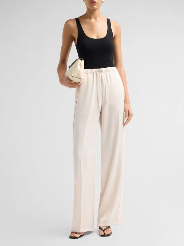 Vince Mid-waist Shine Crepe Pants