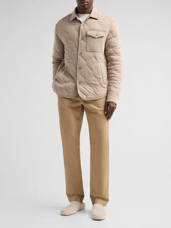 Vince Cotton Quilted Shirt Jacket