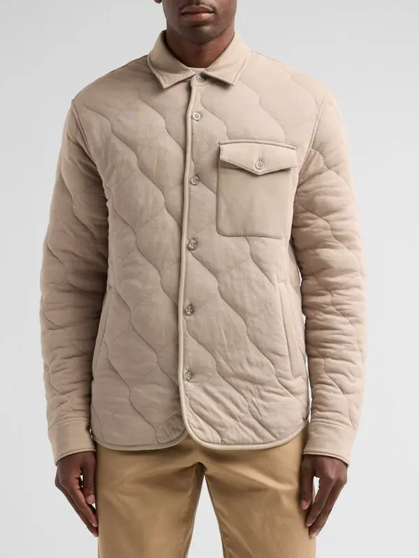 Vince Cotton Quilted Shirt Jacket