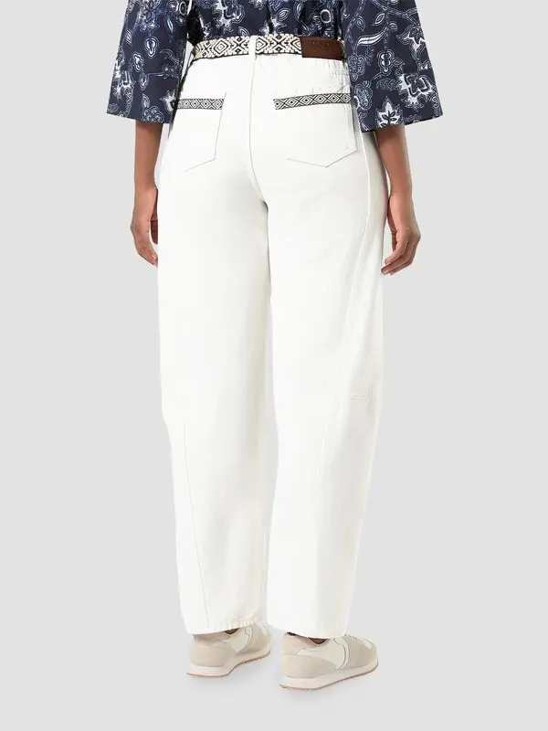 Marina Rinaldi Cotton Bull Barrel Leg Jeans