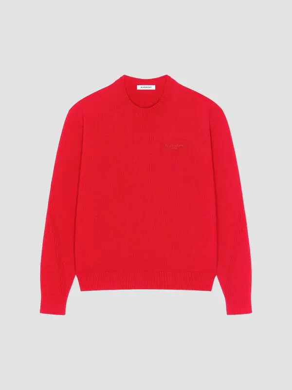 Givenchy Couture Seam Sweater In Wool And Cashmere - Vermillon