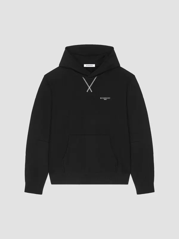 Givenchy Couture Seam Hoodie In Fleece - Black