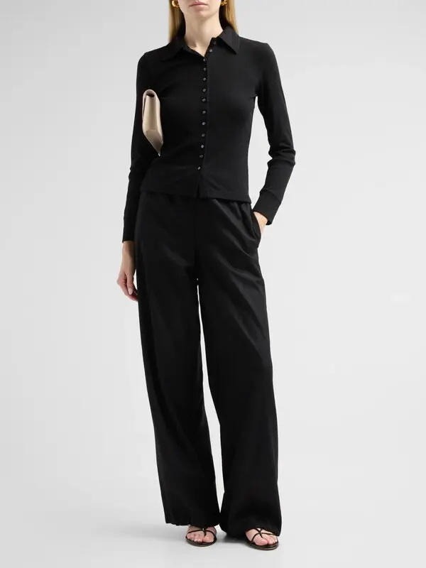 Vince Multi-button Collared Wool-blend Cardigan