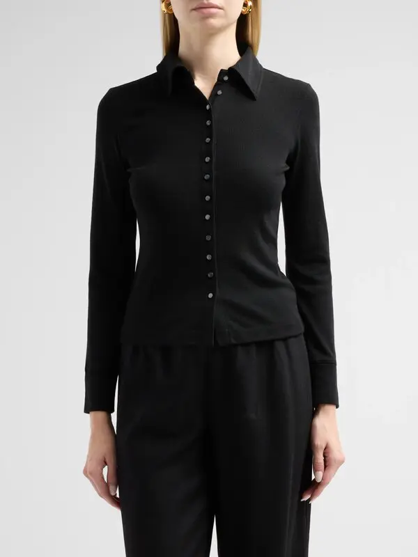 Vince Multi-button Collared Wool-blend Cardigan