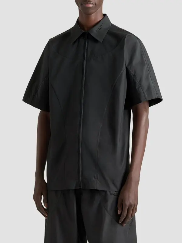 Givenchy Couture Seam Shirt With Mixed Material Cut Outs