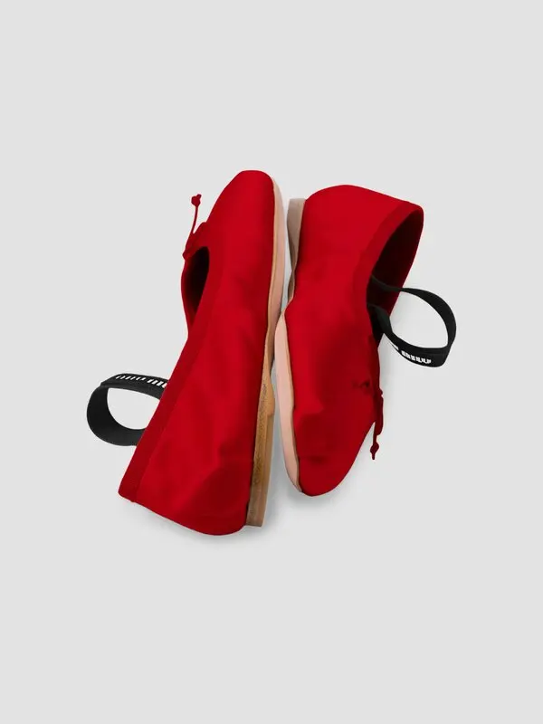Miu Miu Satin Ballerinas - Red