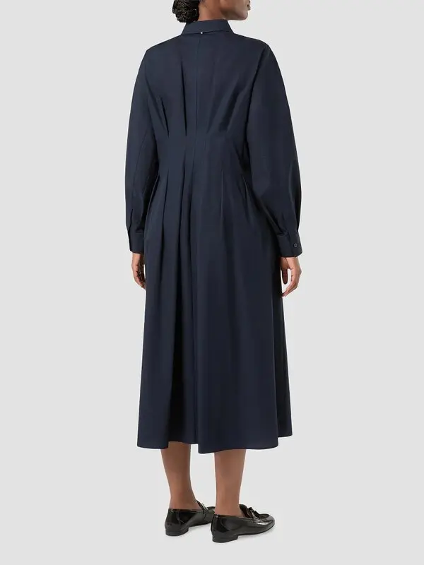 Marina Rinaldi Embroidered Poplin Dress - Ultramarine
