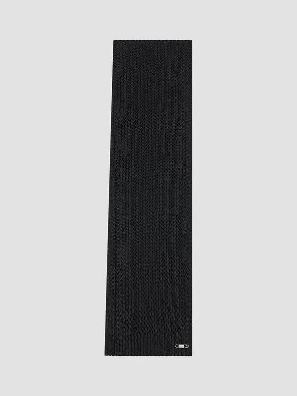 Givenchy Scarf In Wool With Pin - Black